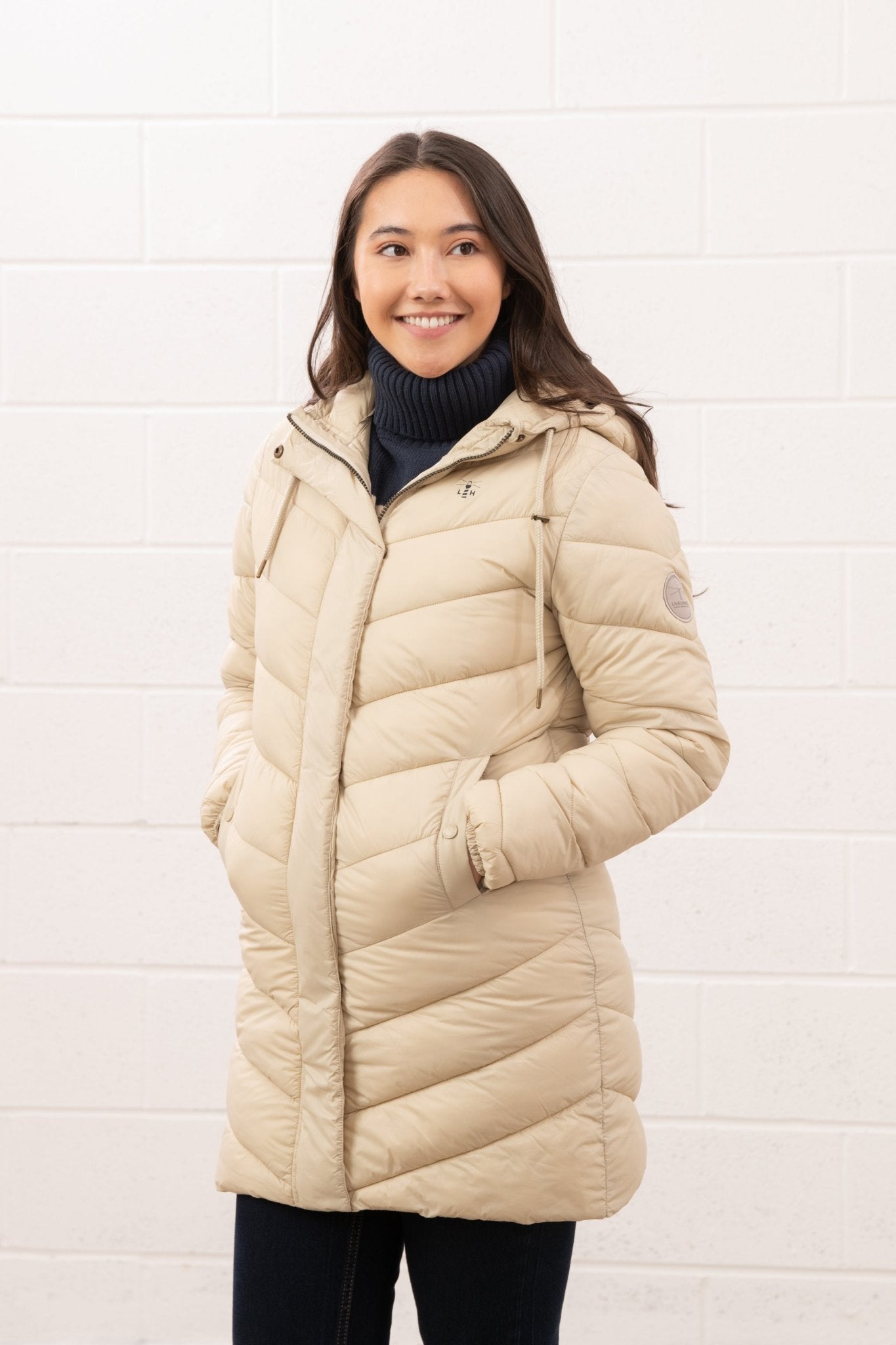 Laurel Women's Coat. Recycled Synthethic Insulation in Cream | Lighthouse