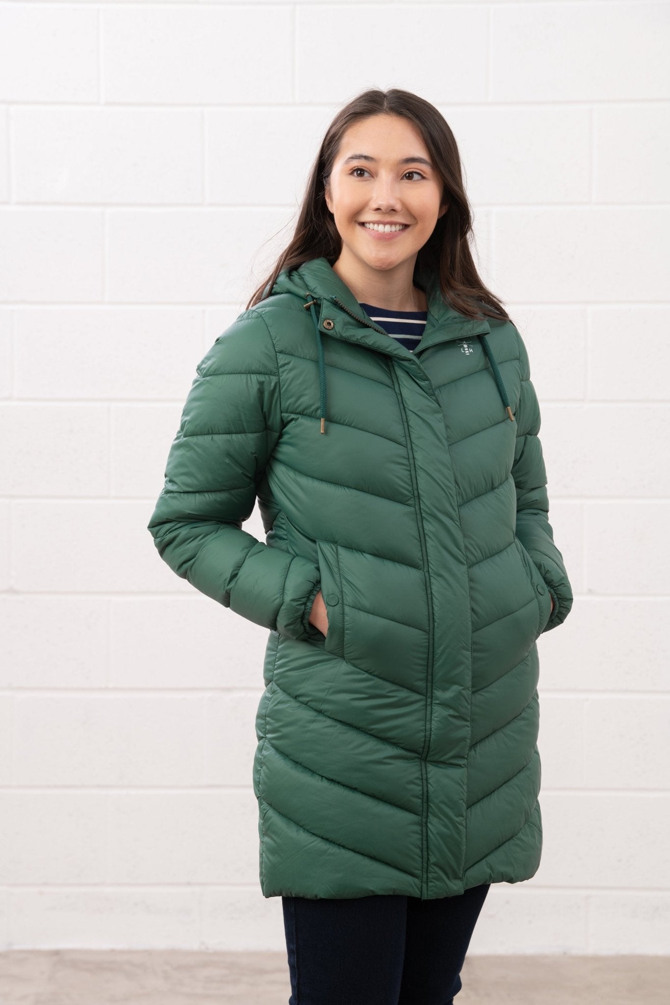 Laurel Women's Coat. Recycled Synthethic Insulation in Kale | Lighthouse