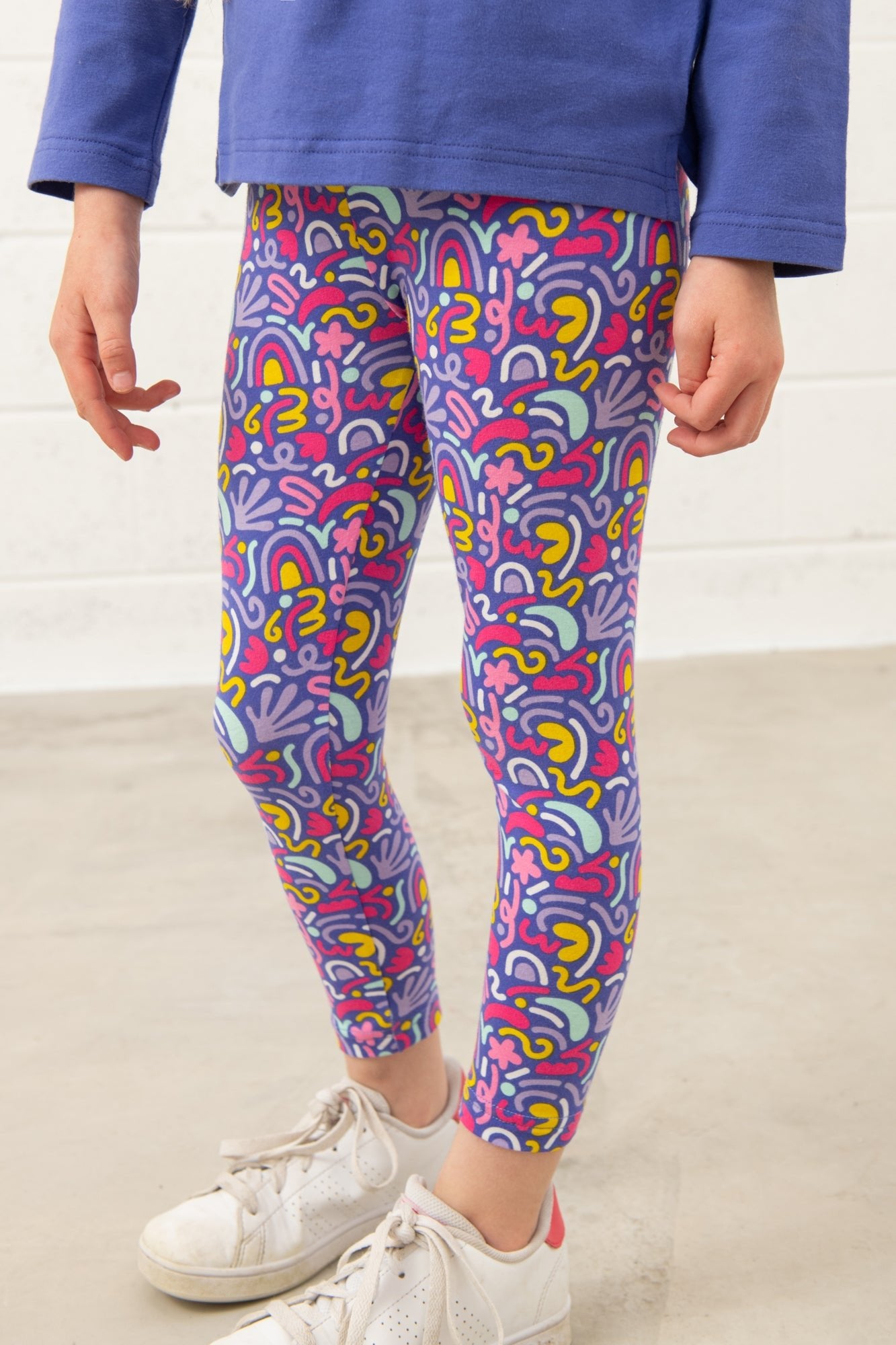 Mollie. Girls' Leggings- Abstract Print| Lighthouse