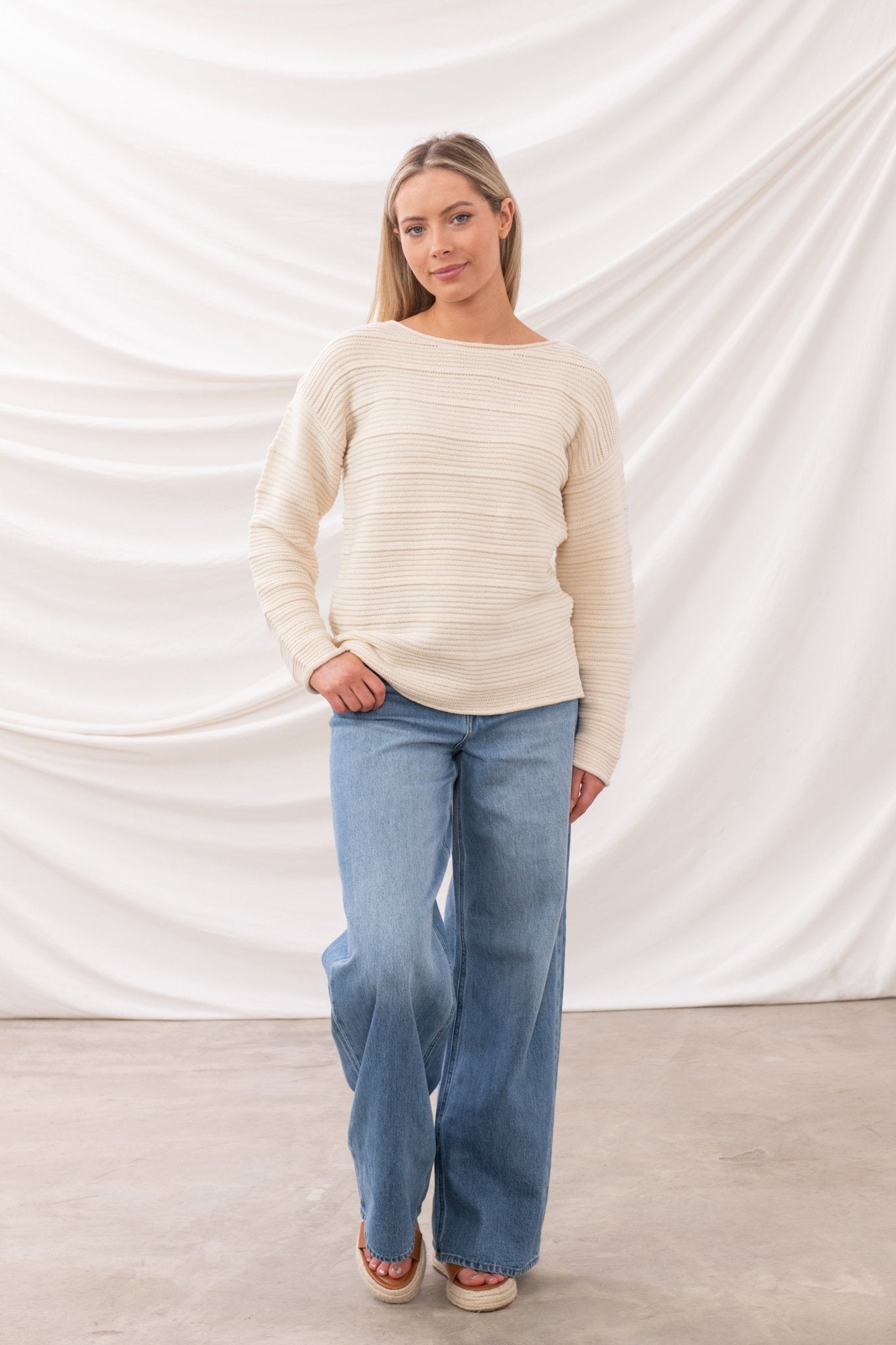 Pearl Jumper. Women's 60% BCI Cotton Jumper | Lighthouse