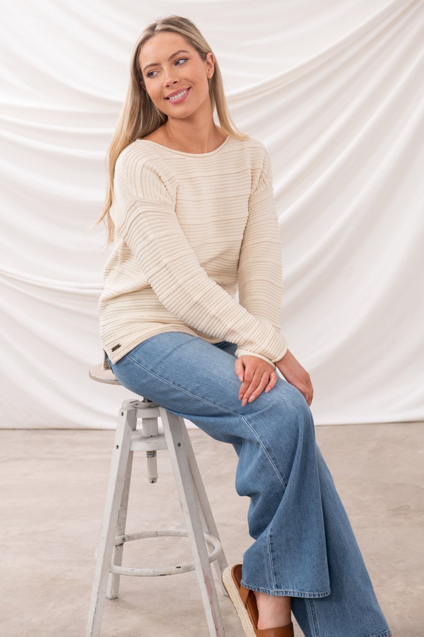 Pearl Jumper. Women's 60% BCI Cotton Jumper | Lighthouse