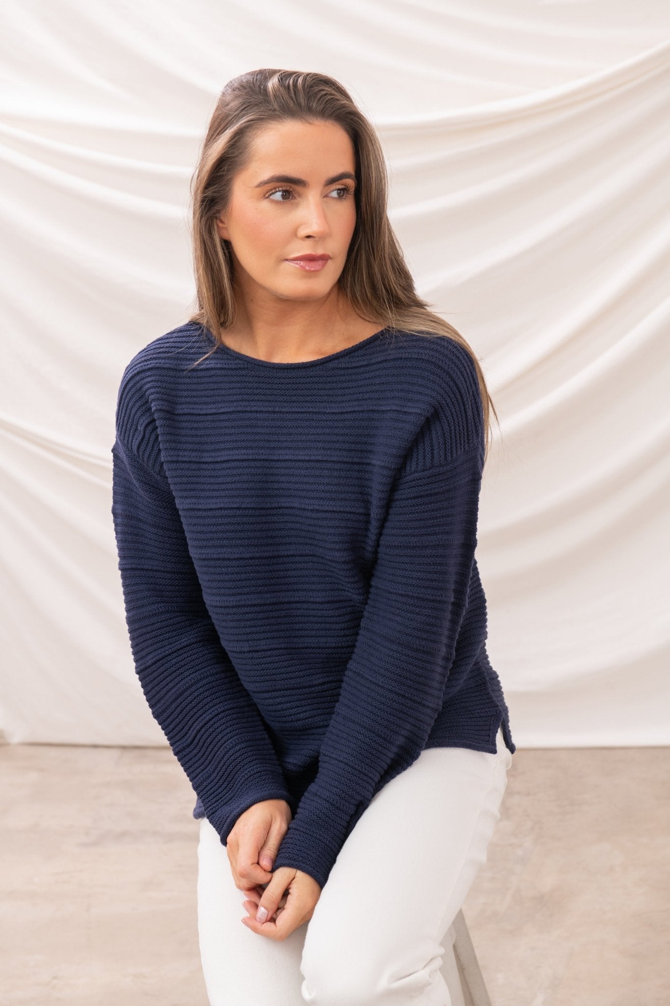 Pearl Jumper. Women's 60% BCI Cotton Jumper | Lighthouse