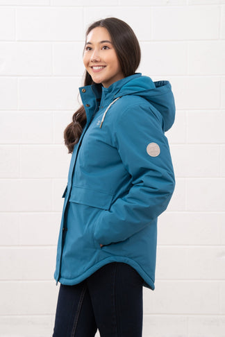 Tess Women's Waterproof Coat in Teal| Lighthouse