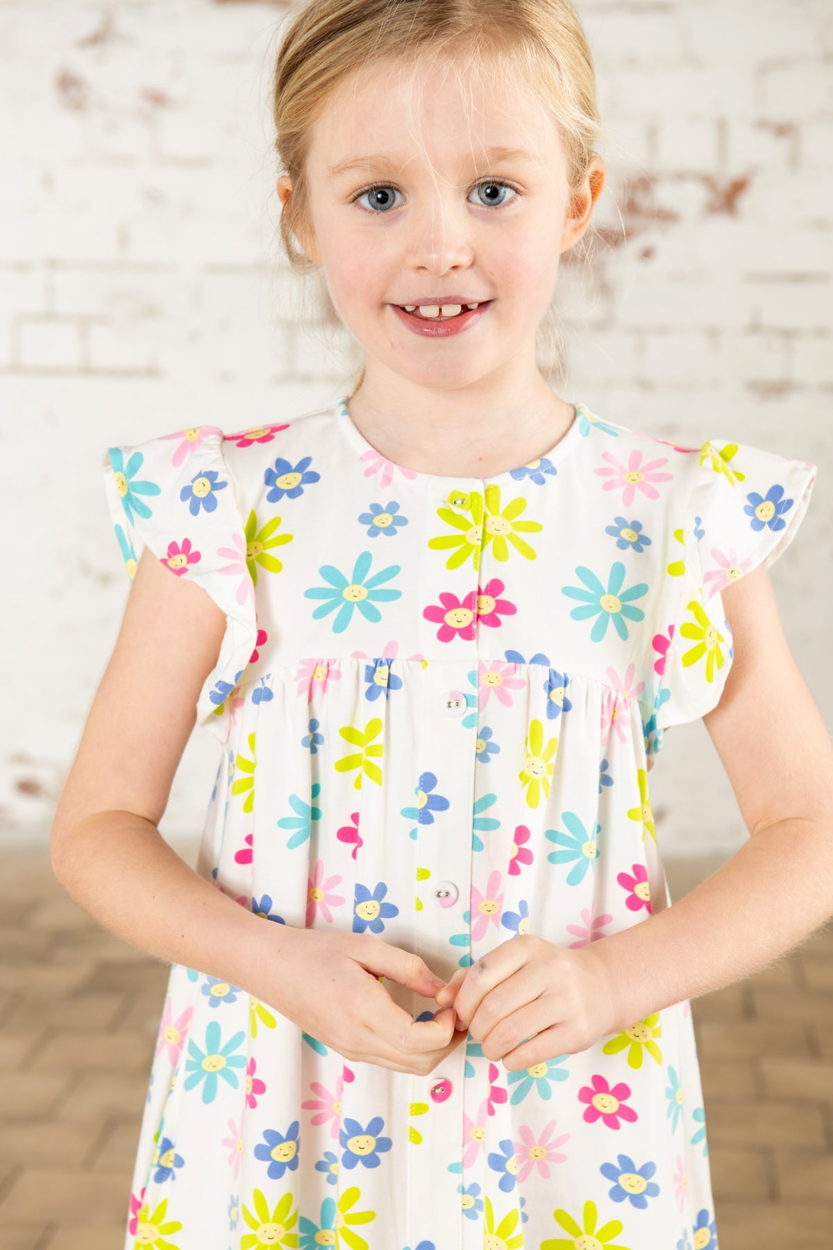 Lexie. Girls' Dress- Daisy Print| Lighthouse