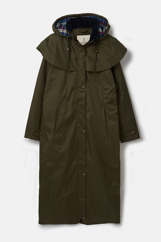 Outback Long Waterproof Coat - Fern - Women's Coats | Lighthouse