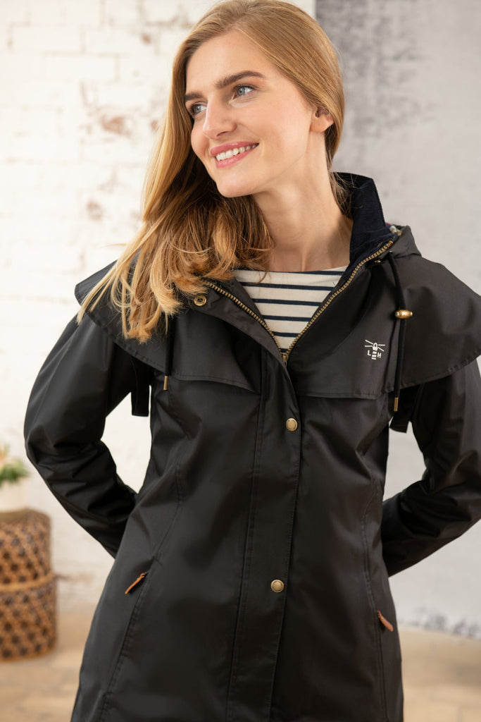 Outrider 3/4 Length Waterproof Raincoat - Black – Lighthouse