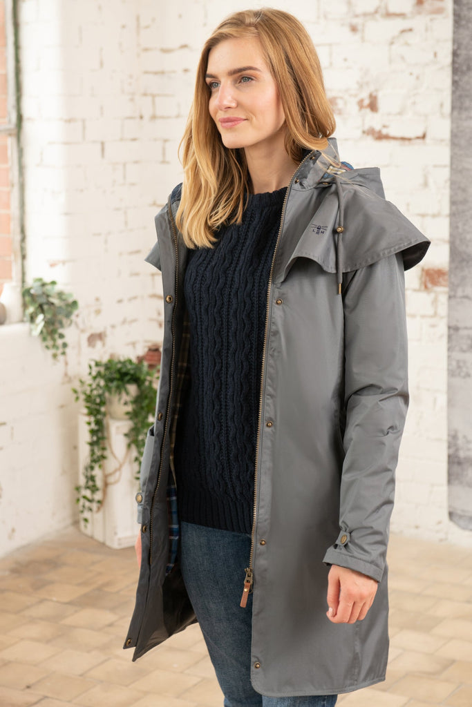 Outrider Waterproof Women's Raincoat - Grey | Lighthouse