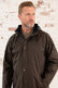 Stockman Long Raincoat - Navy - Men's Coats | Lighthouse